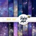 Space Digital Paper, Night Skies Backgrounds, Galaxy Digital Paper ...