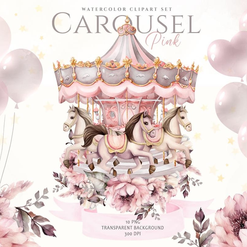 Carousel Papercraft - Etsy