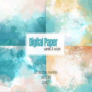 Pastel Watercolor Digital Paper, Watercolor Background, Watercolor ...