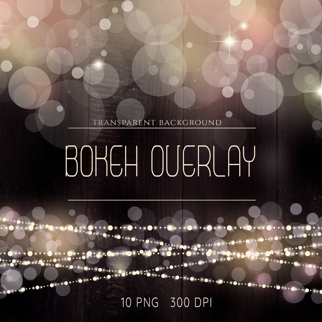 Bokeh Overlays, Bokeh Confetti Borders, Christmas Light Clipart, Bokeh ...