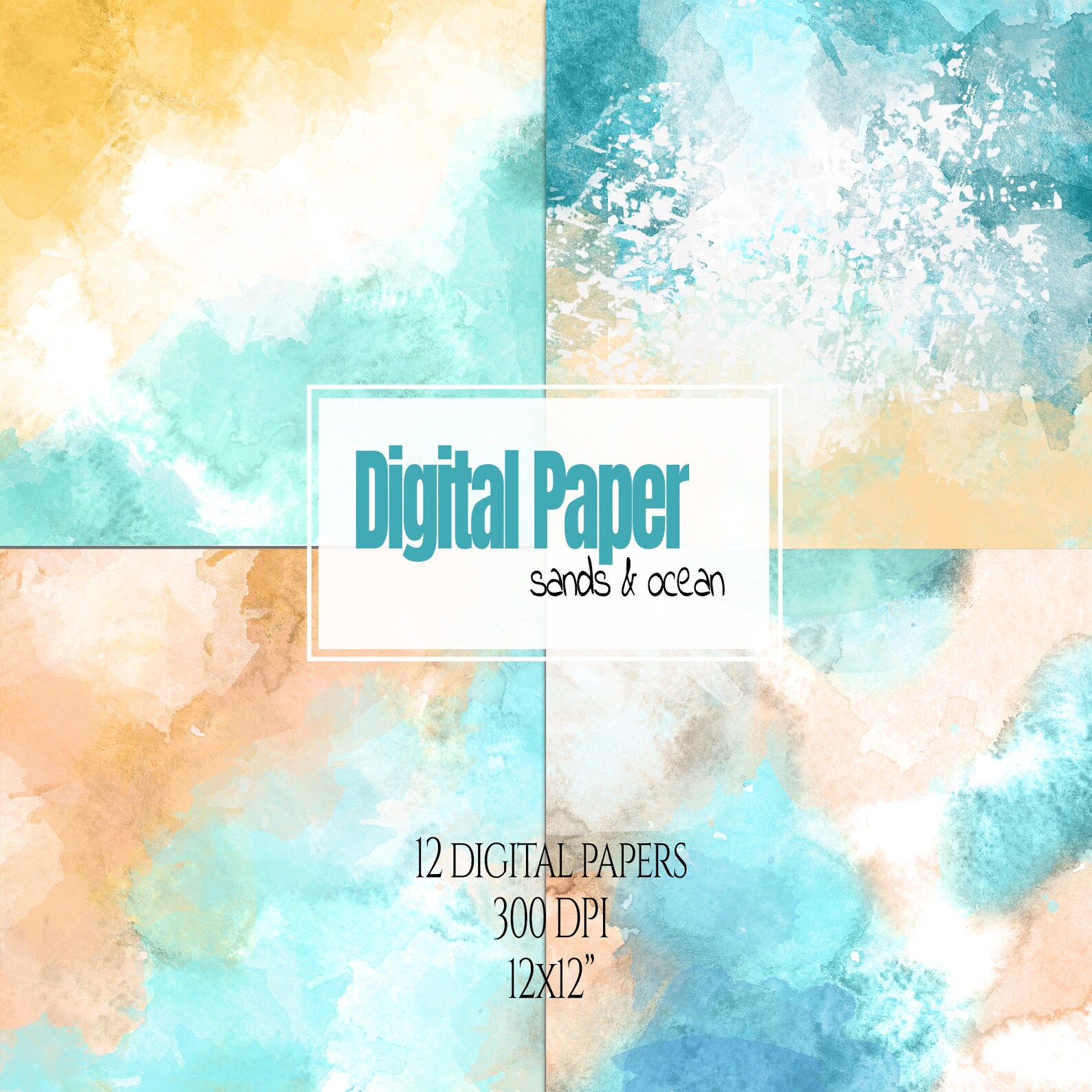 Pastel Watercolor Digital Paper Watercolor Background - Etsy