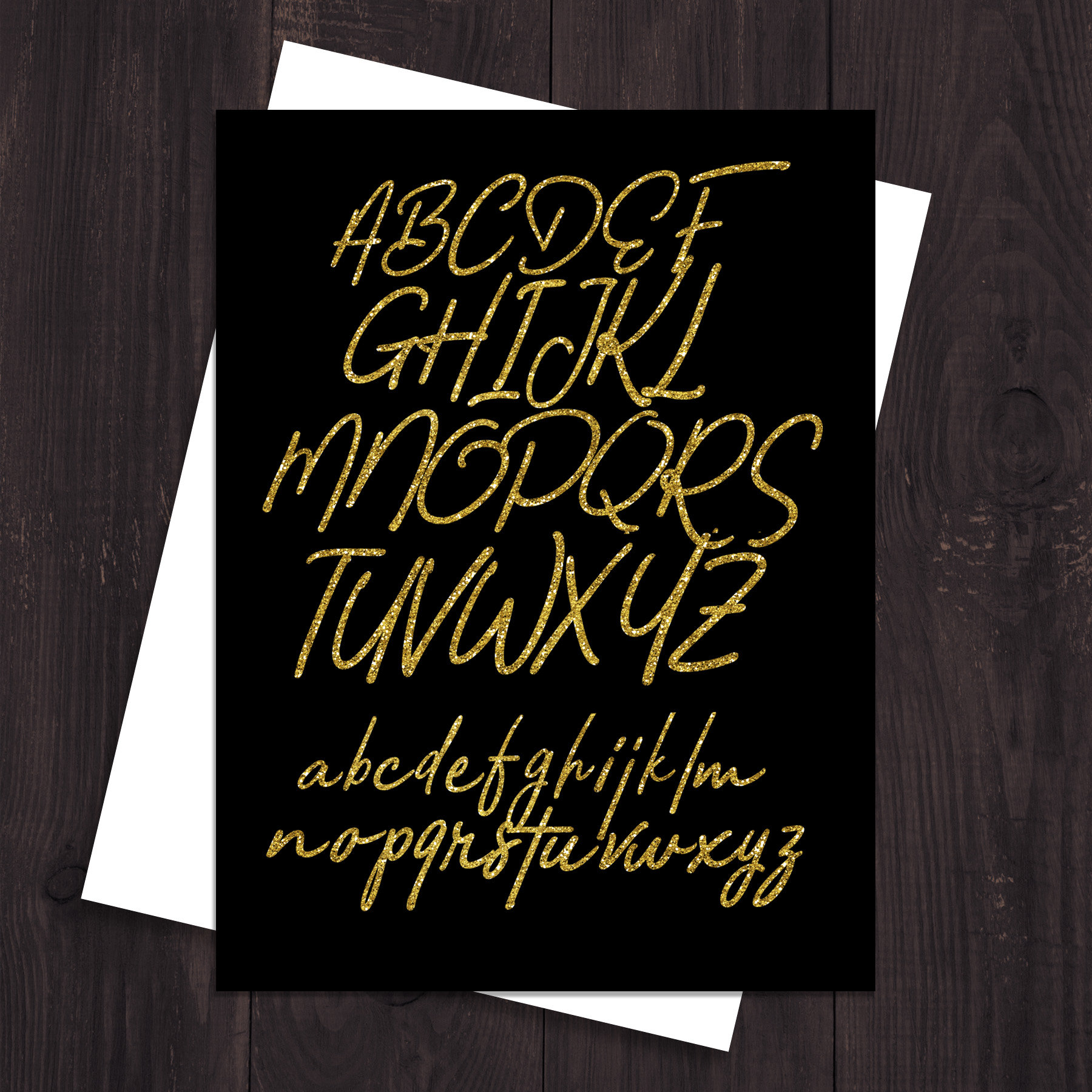 Gold Letters Clipart, Glitter Alphabet Clip Art, Gold Foil Alphabet ...