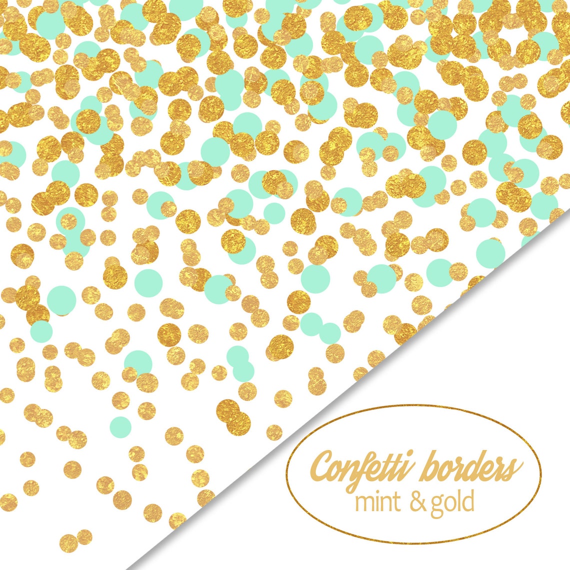 Confetti Border Clipart 20 PNG Glitter Confetti Clip Art - Etsy