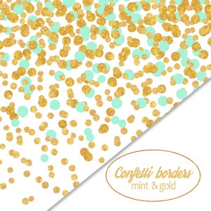 Confetti Border Clipart 20 PNG, Glitter Confetti Clip Art, Watercolor ...