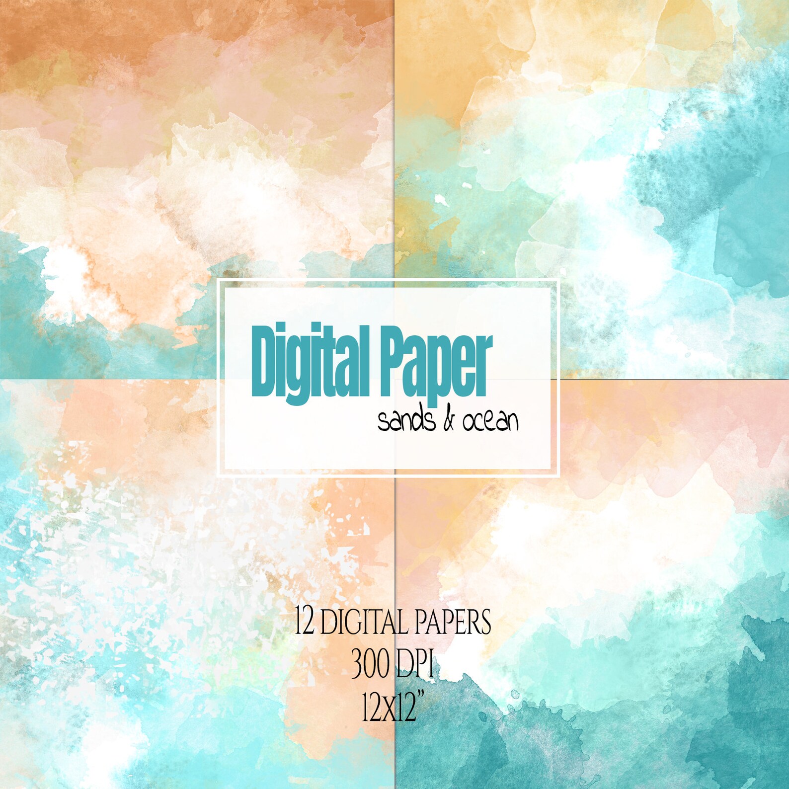 Pastel Watercolor Digital Paper Watercolor Background - Etsy
