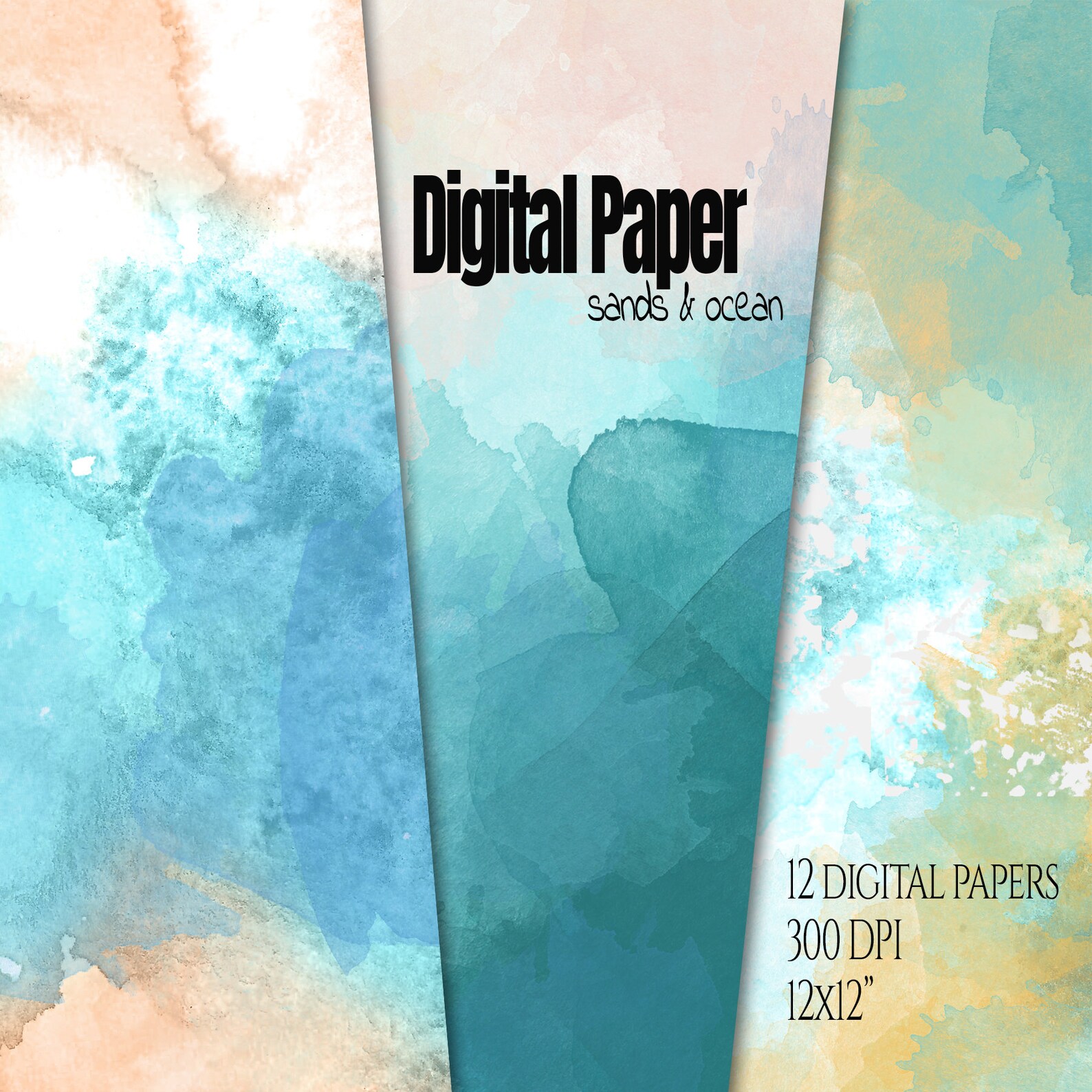 Pastel Watercolor Digital Paper Watercolor Background - Etsy