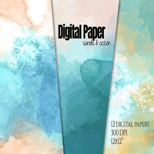 Pastel Watercolor Digital Paper, Watercolor Background, Watercolor ...