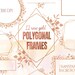 Rose Gold Crystal Frames Clipart, Rose Gold Polygonal Frames Clip Art ...