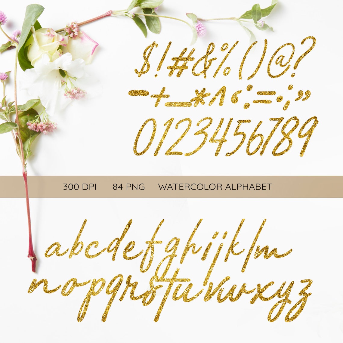 Gold Letters Clipart, Glitter Alphabet Clip Art, Gold Foil Alphabet ...