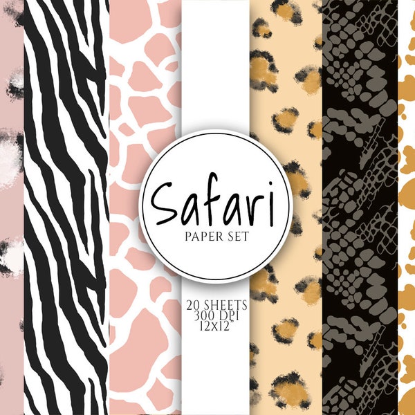 Safari Digital Paper - Etsy