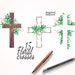 Watercolor Crosses, Floral Cross Clipart, Wood Cross, Baptism, Holy ...