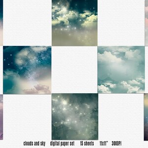 Cloud Digital Paper, Clouds Backgrounds, Night Sky Texture, Dramatic ...