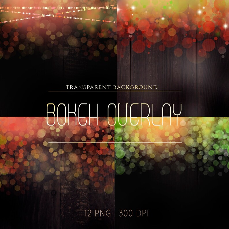 Christmas Bokeh, String Lights Clipart, Bokeh Confetti Borders, Bokeh ...
