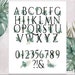 Watercolor Floral Letters With Palm Leaves Clipart Tropical - Etsy