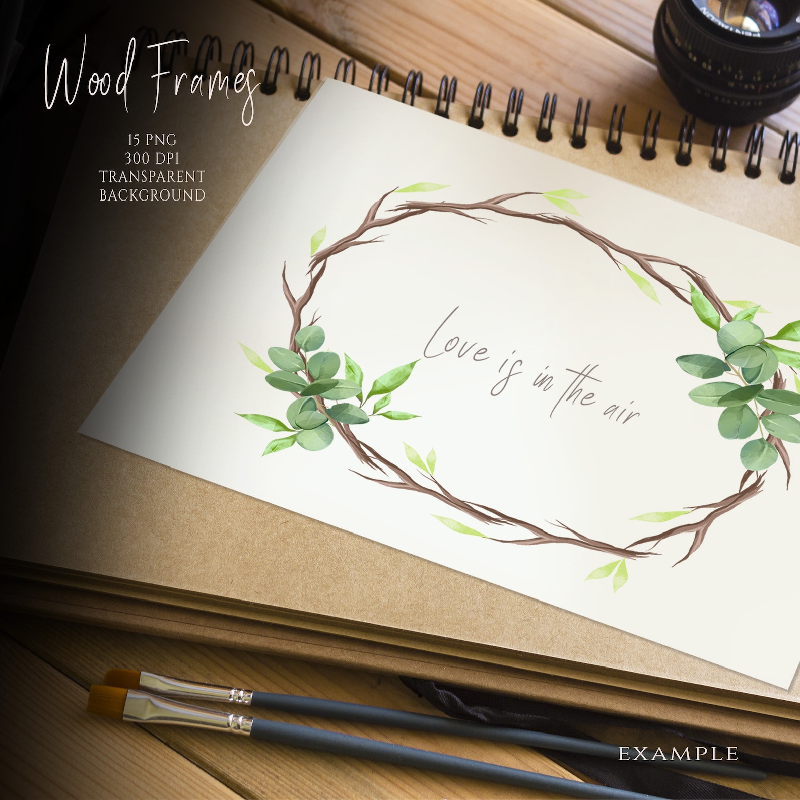 Watercolor Wood Frames, Tree Borders Clipart, Woodland Frames, Forest ...