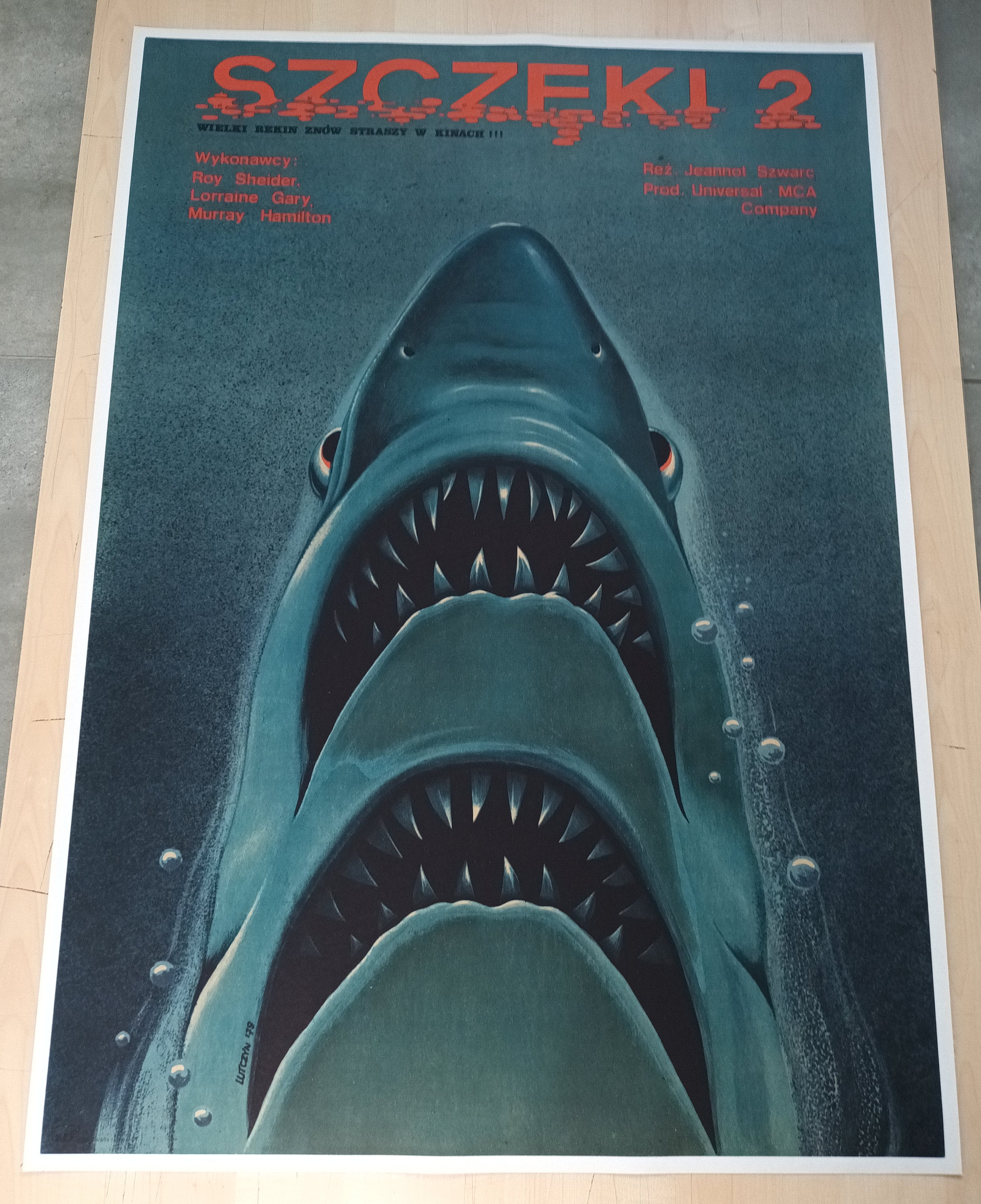 Jaws Original Poster Movie Roy Scheider Original JAWS 2 ORIGINAL 1978