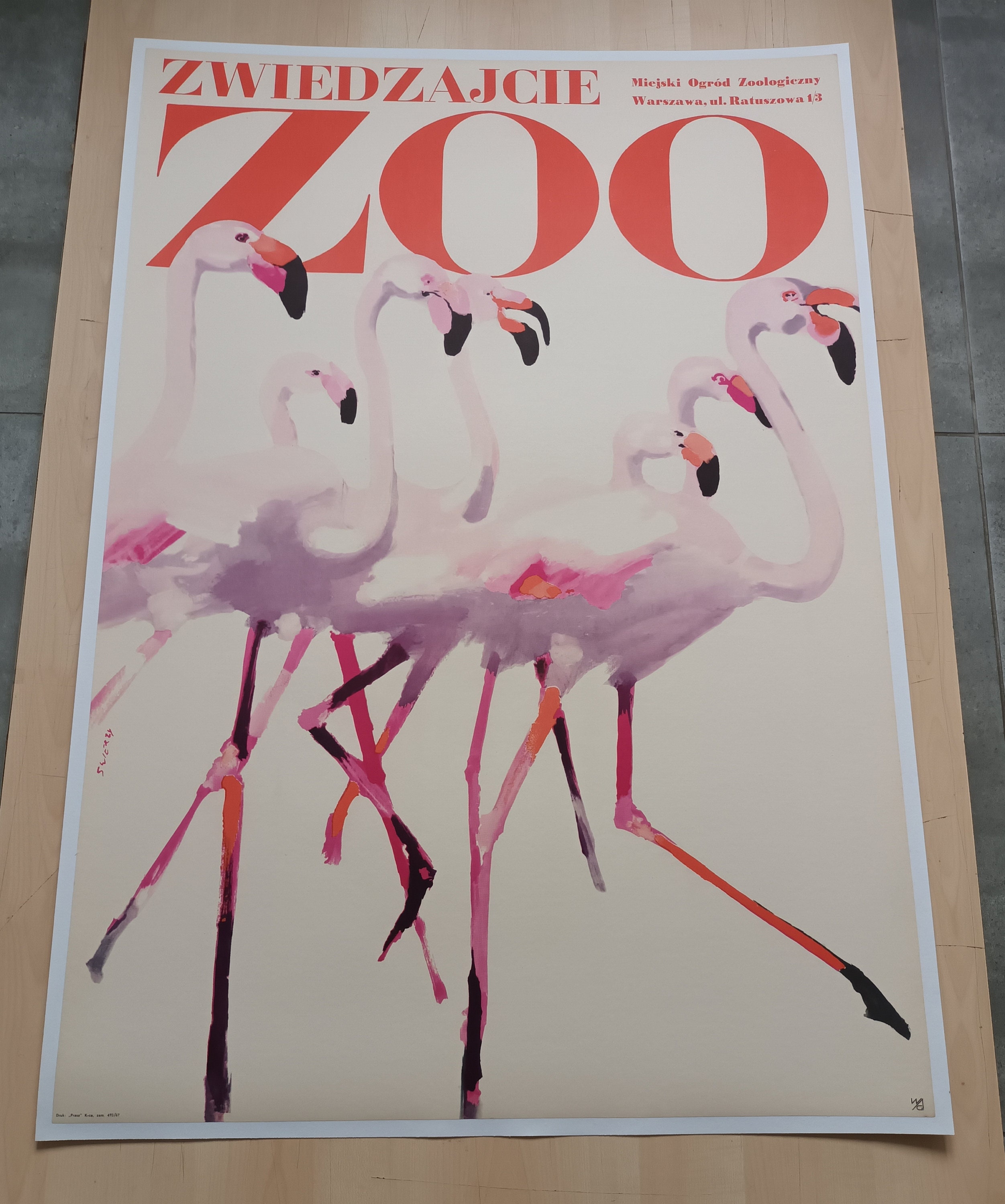 Visit ZOO Polish Poster ORIGINAL 1967 Zwiedzajcie ZOO - Etsy