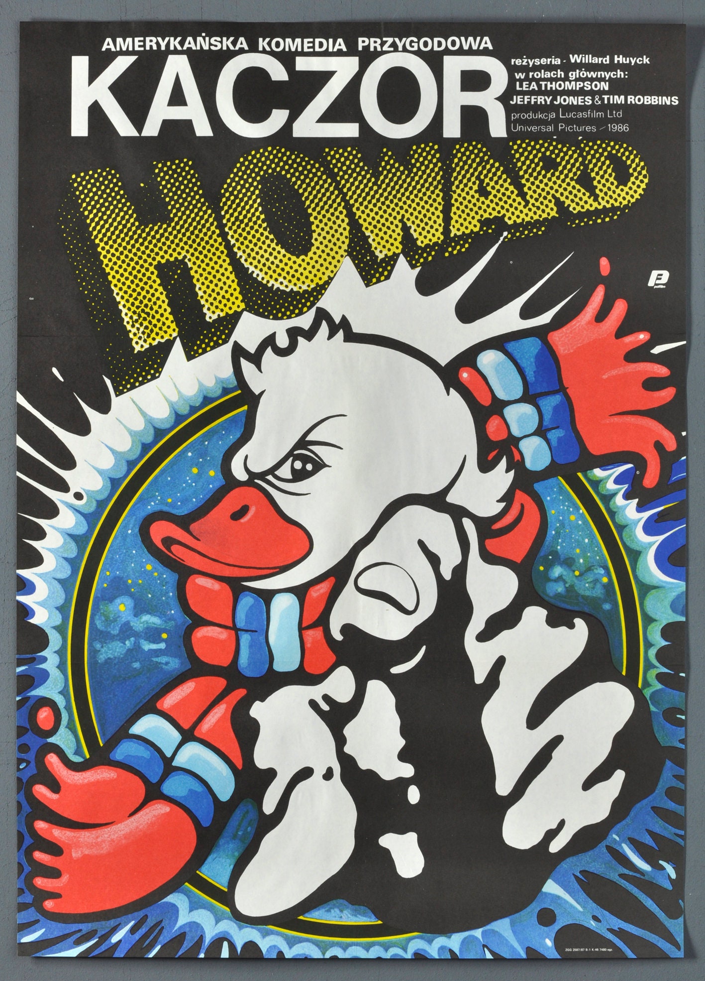 Howard the Duck ORIGINAL 1987 Lea Thompson Polish Movie Poster Erol Art ...