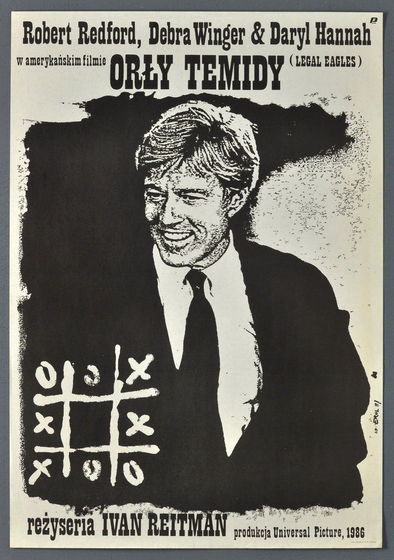 Legal Eagles ORIGINAL 1987 Polish Movie Poster Robert Redford Debra ...