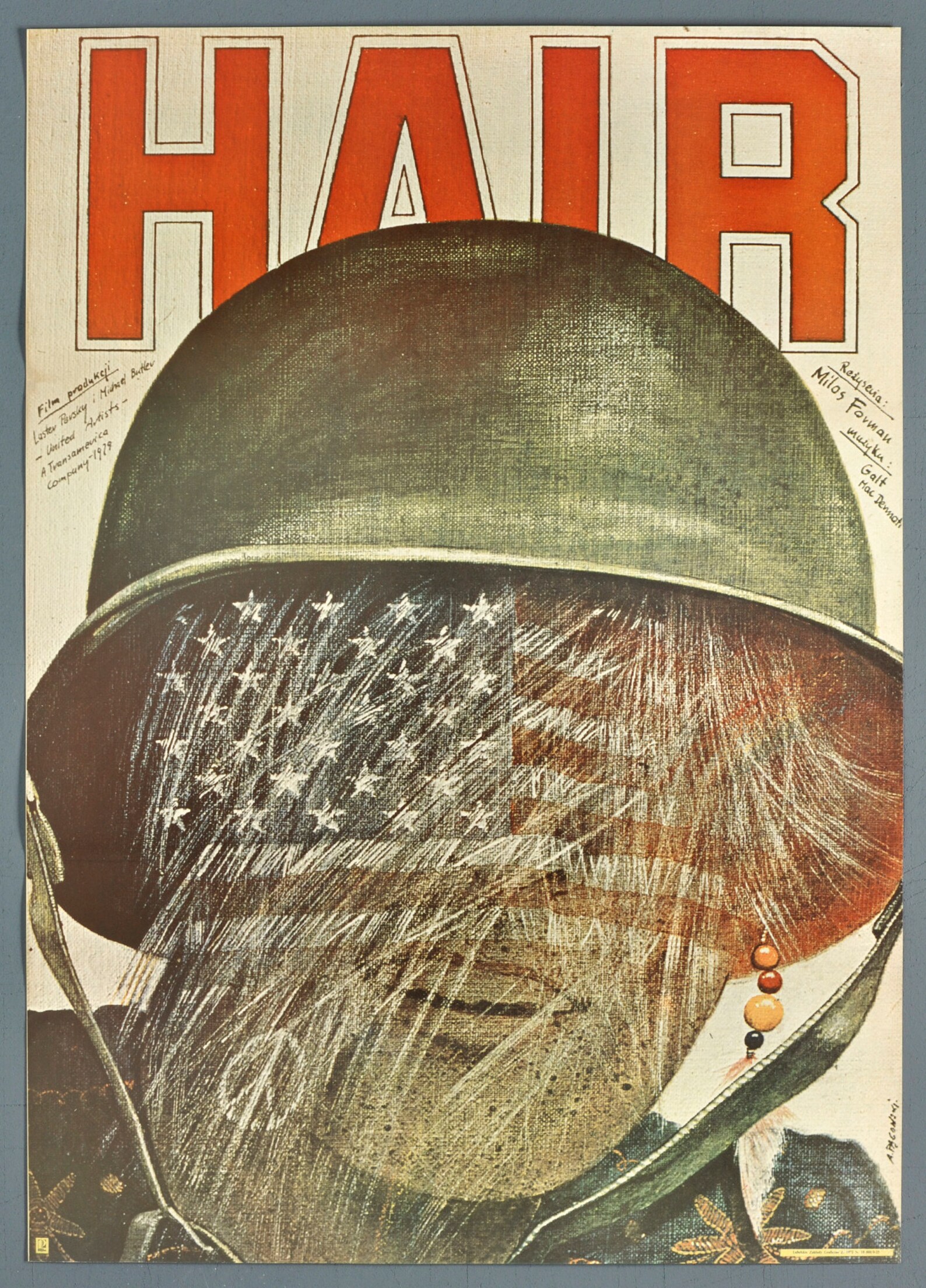 Hair ORIGINAL 1980 Polish Movie Poster - Milos Forman - John Savage ...