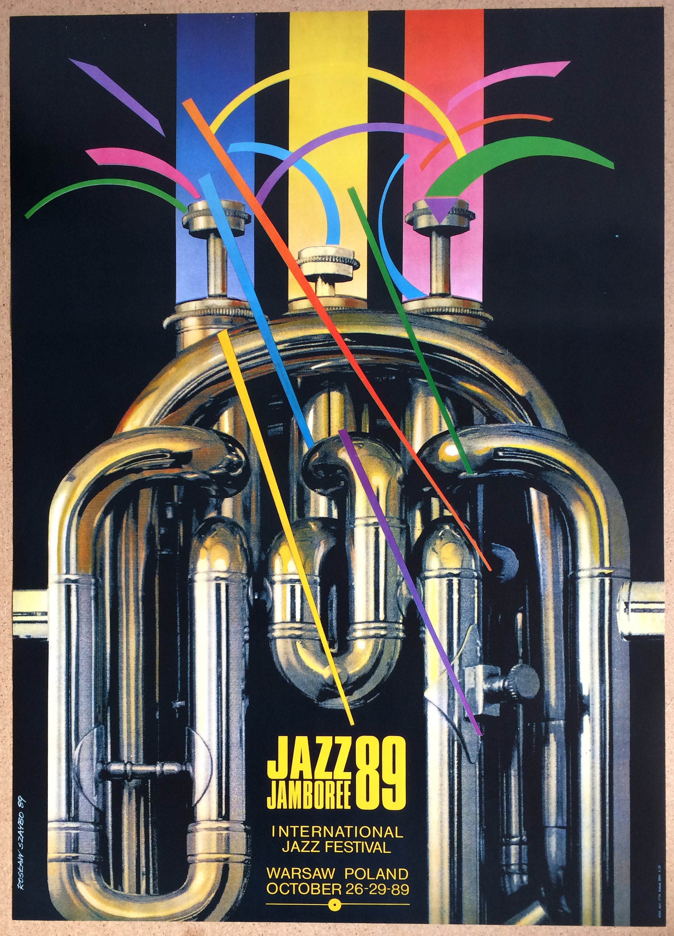 Jazz Jamboree 1989 ORIGINAL Vintage Polish Music Poster - Roslaw Szaybo ...