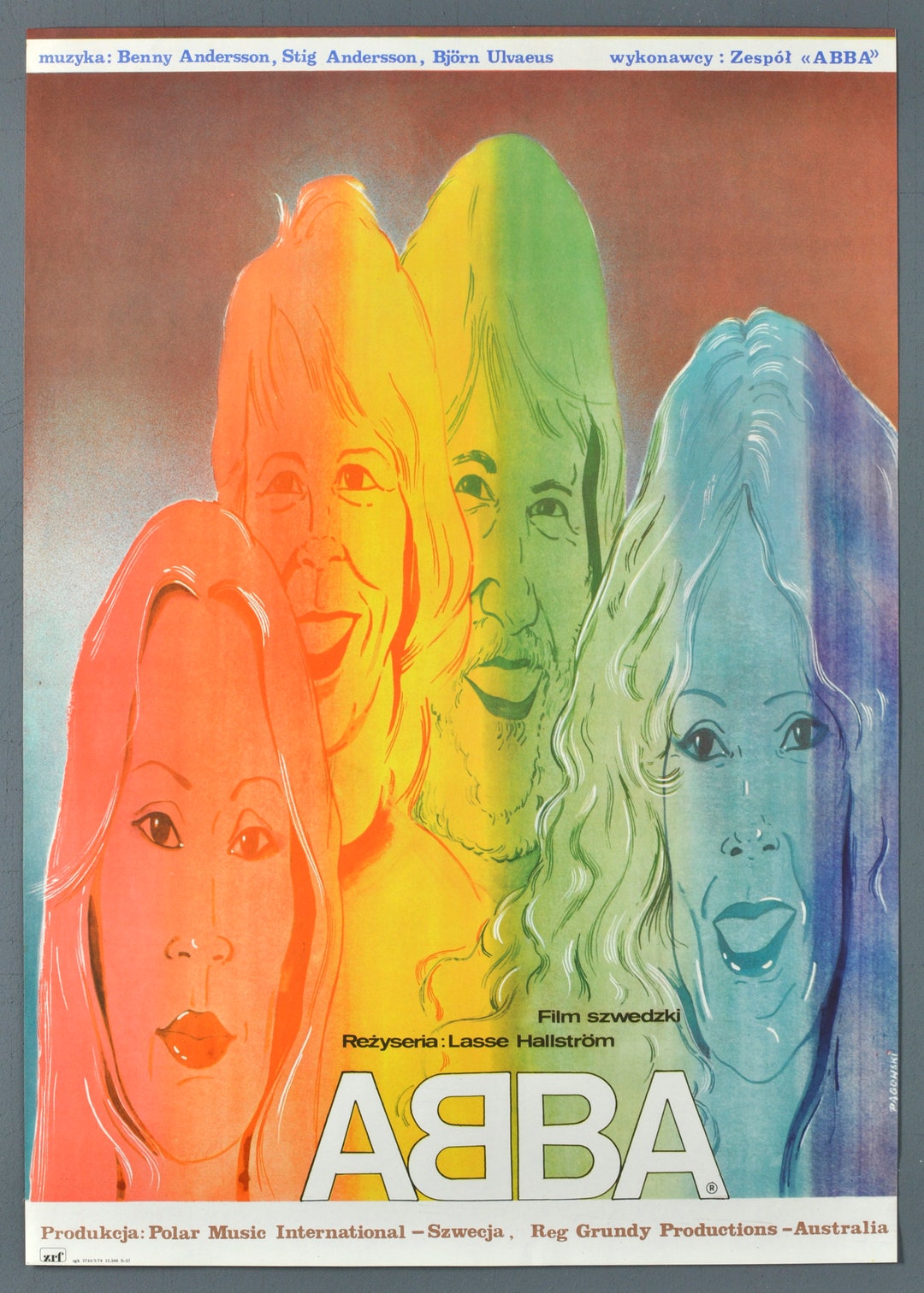ABBA: the Movie ORIGINAL 1978 Vintage Polish Movie Poster - Pagowski ...