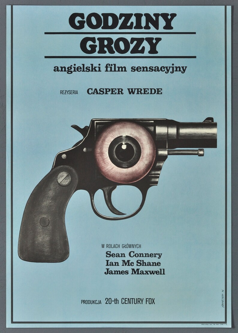 Ransom ORIGINAL 1976 Polish Movie Poster - Casper Wrede - Sean Connery ...