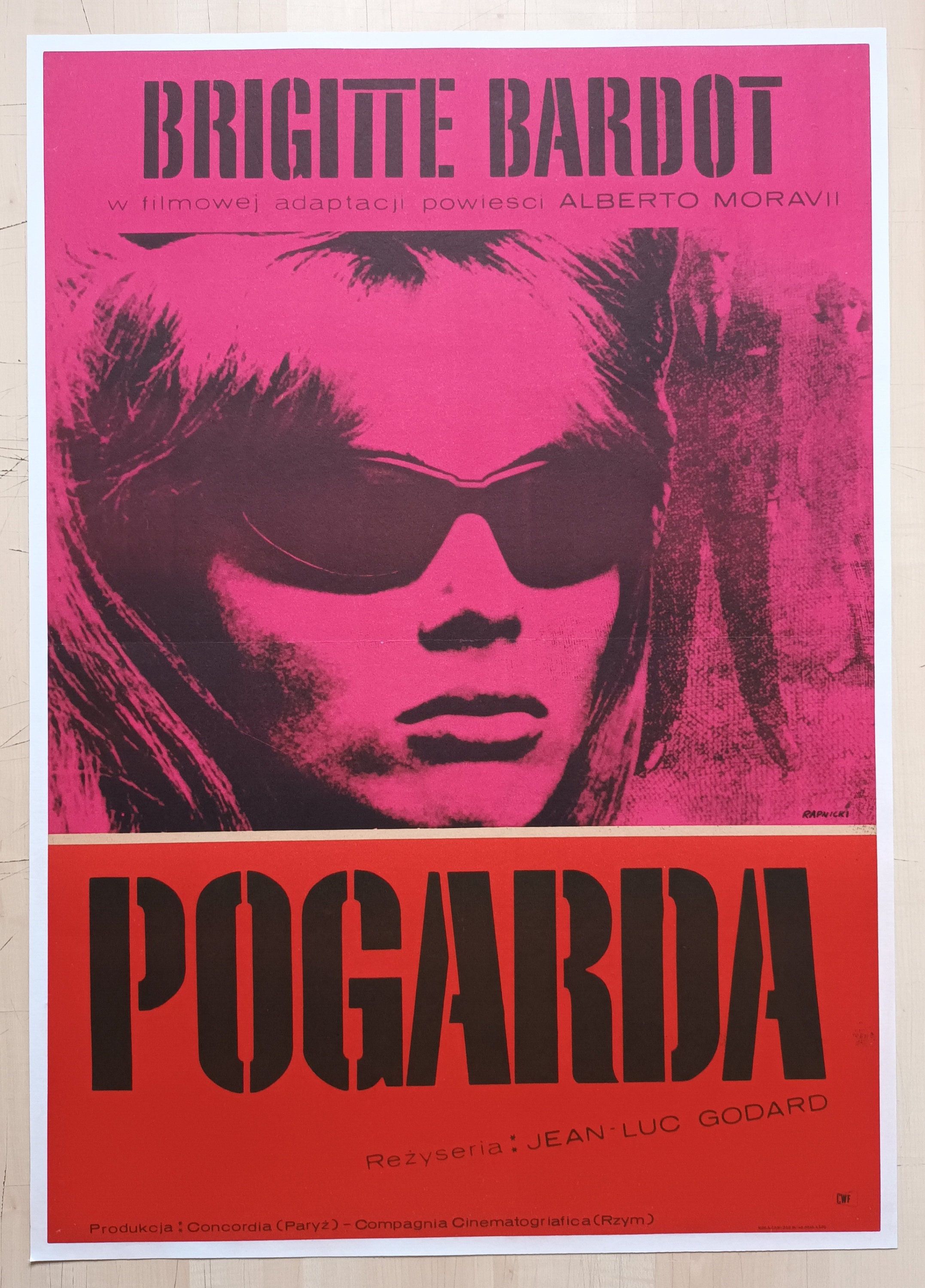Contempt ORIGINAL 1966 Vintage Polish Movie Poster Brigitte Bardot Jean ...