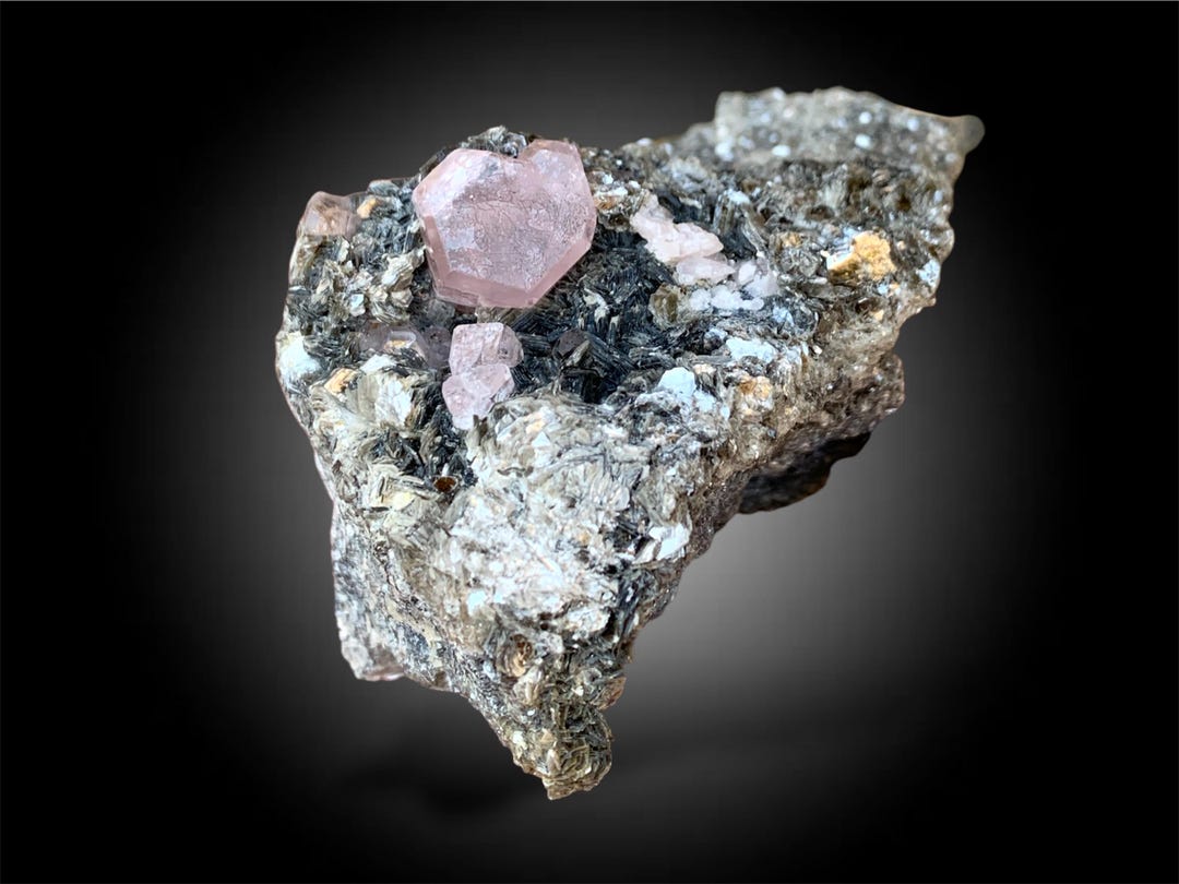 Apatite Crystal, Pink Apatite Crystal, Natural Apatite on Matrix ...