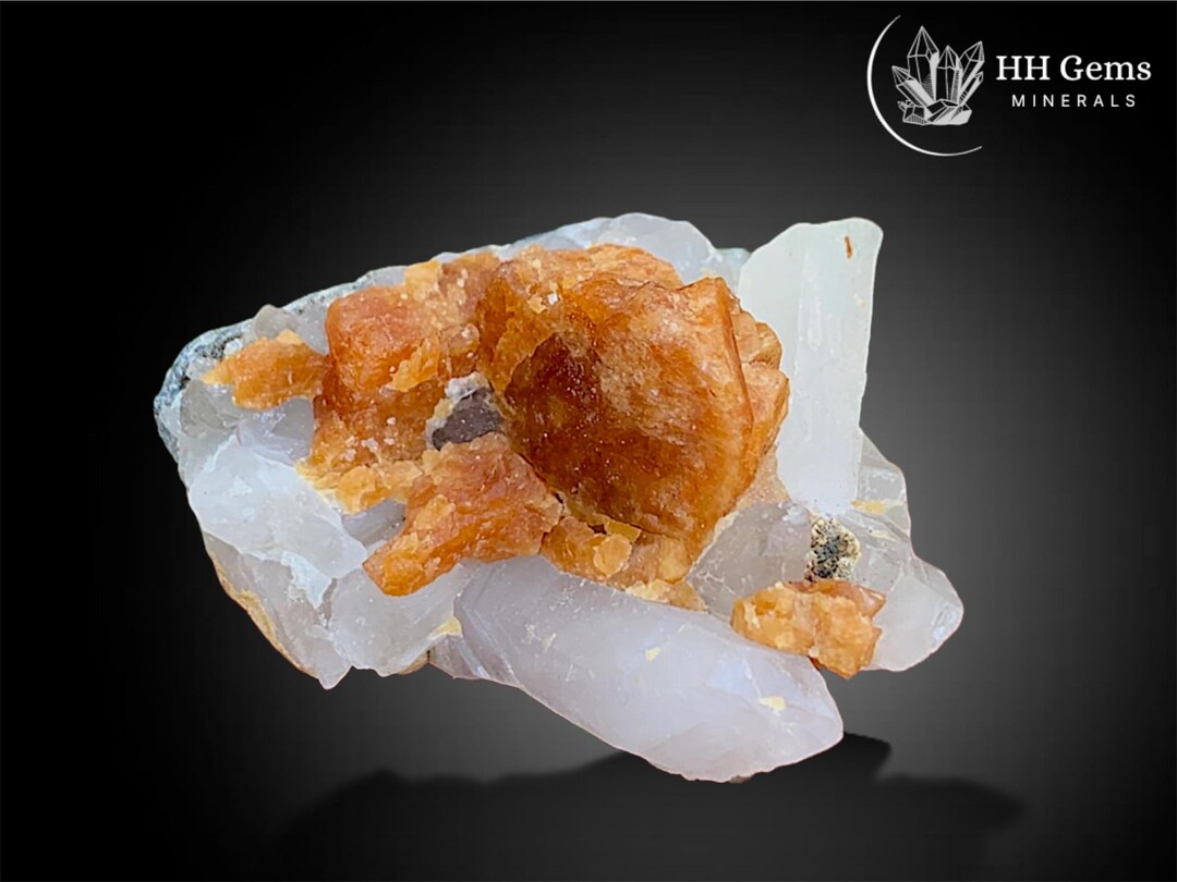 32.6 Gram Rare Scheelite Mineral Specimen, Orange Color Scheelite ...