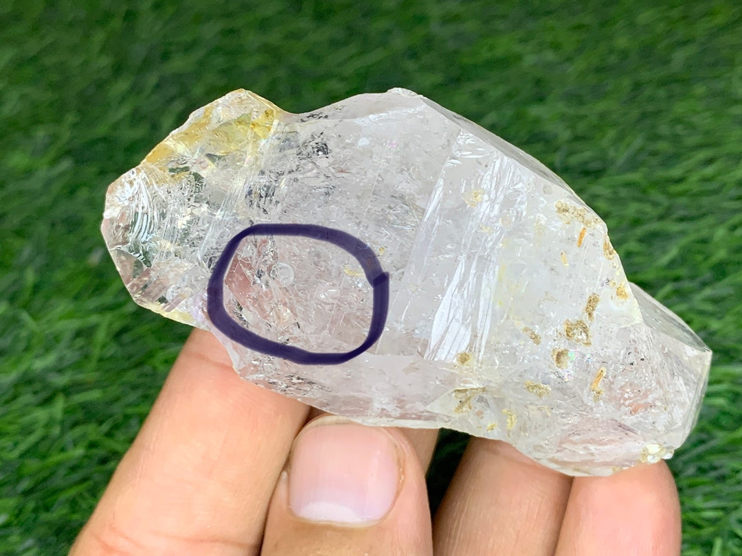 Enhydro Quartz Crystal, Natural Enhydro Quartz Moving Twin Water Bubble ...