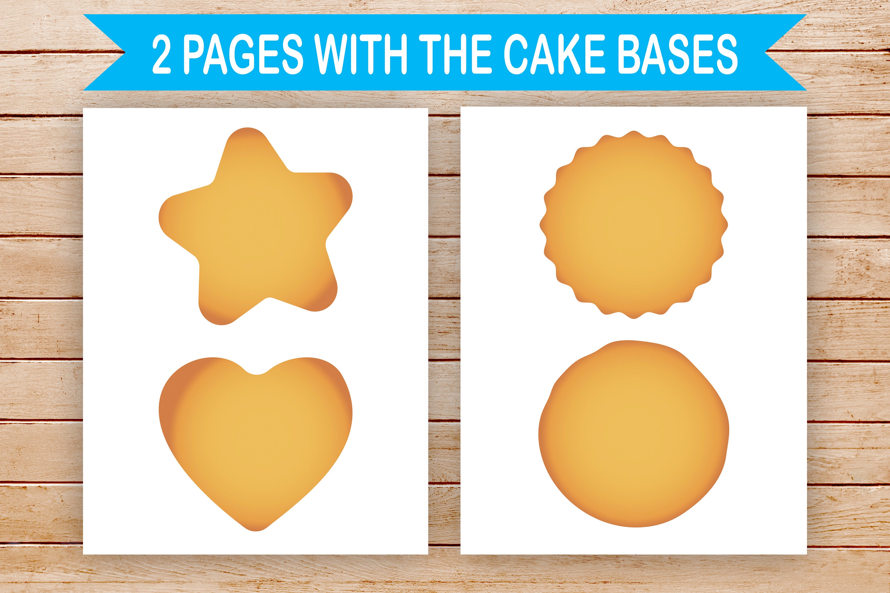 Printable Cake Toppings Game, Cutting Party Create Your Own Cookie ...