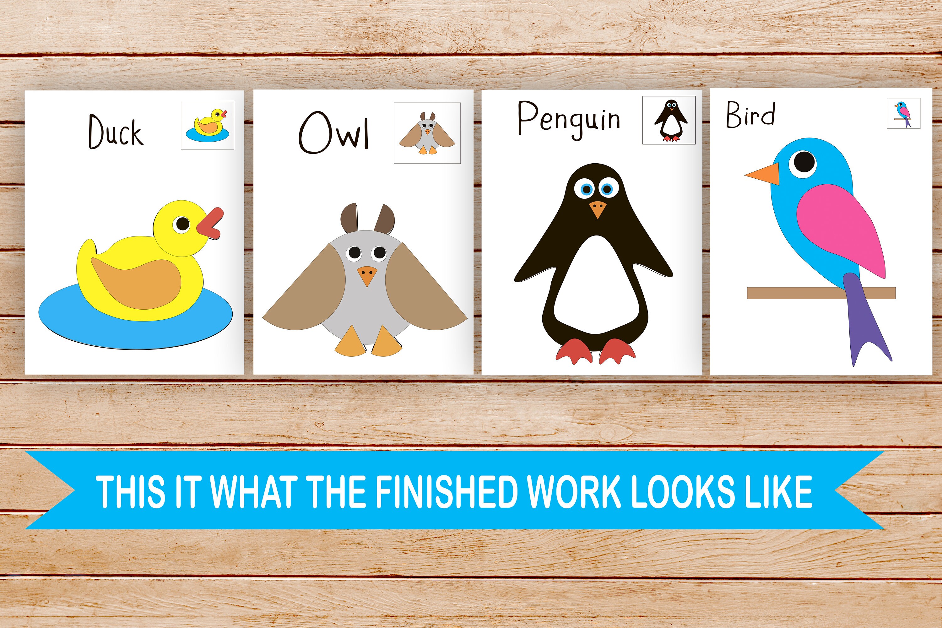 Printable Cut and Paste Activities, Arrange Bird Body, Paper Kids Craft ...