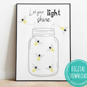 Printable Firefly Fingerprint Art, Fingerprint Craft, Lightning Bug ...