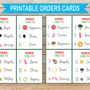 Printable Pizza Toppings Game, Pizza Party Create Your Own Pizza ...
