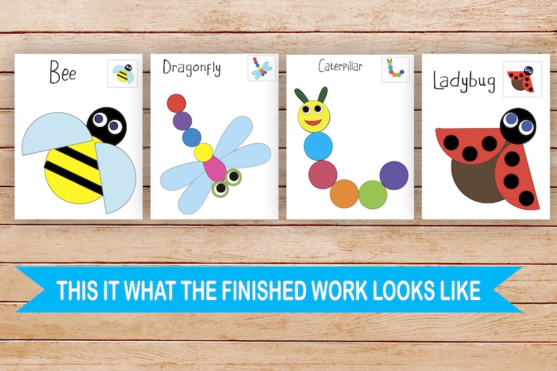 Printable Cut and Paste Activities,arrange Insect Body,paper Kids Craft ...