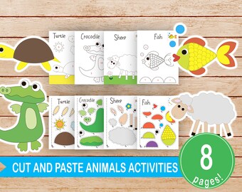 Animal Cut and Paste - Etsy