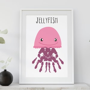 Ocean Animals Handprint Art Bundle,printable Summer Keepsake,preschool ...