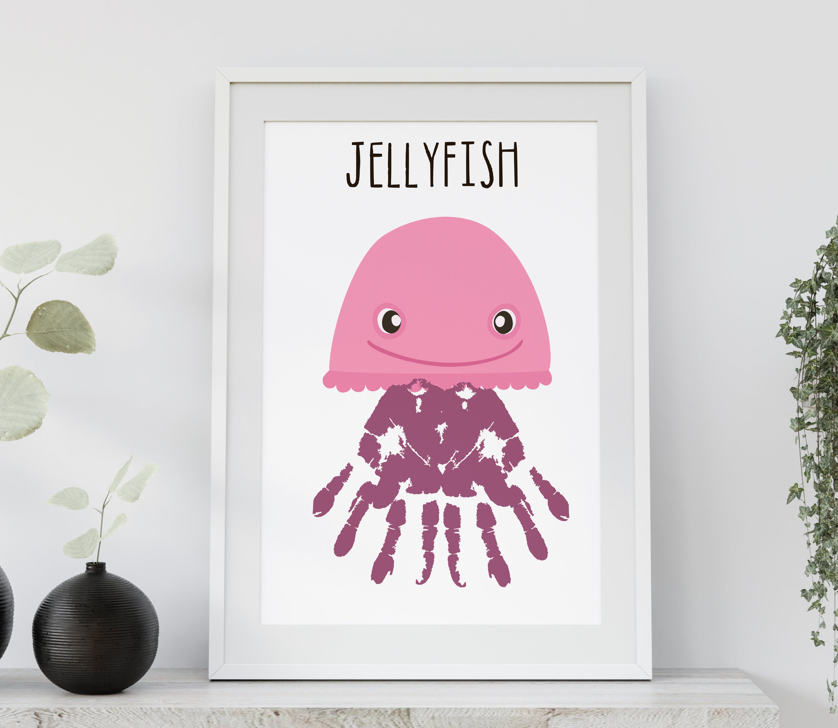 Ocean Animals Handprint Art Bundle,printable Summer Keepsake,preschool ...