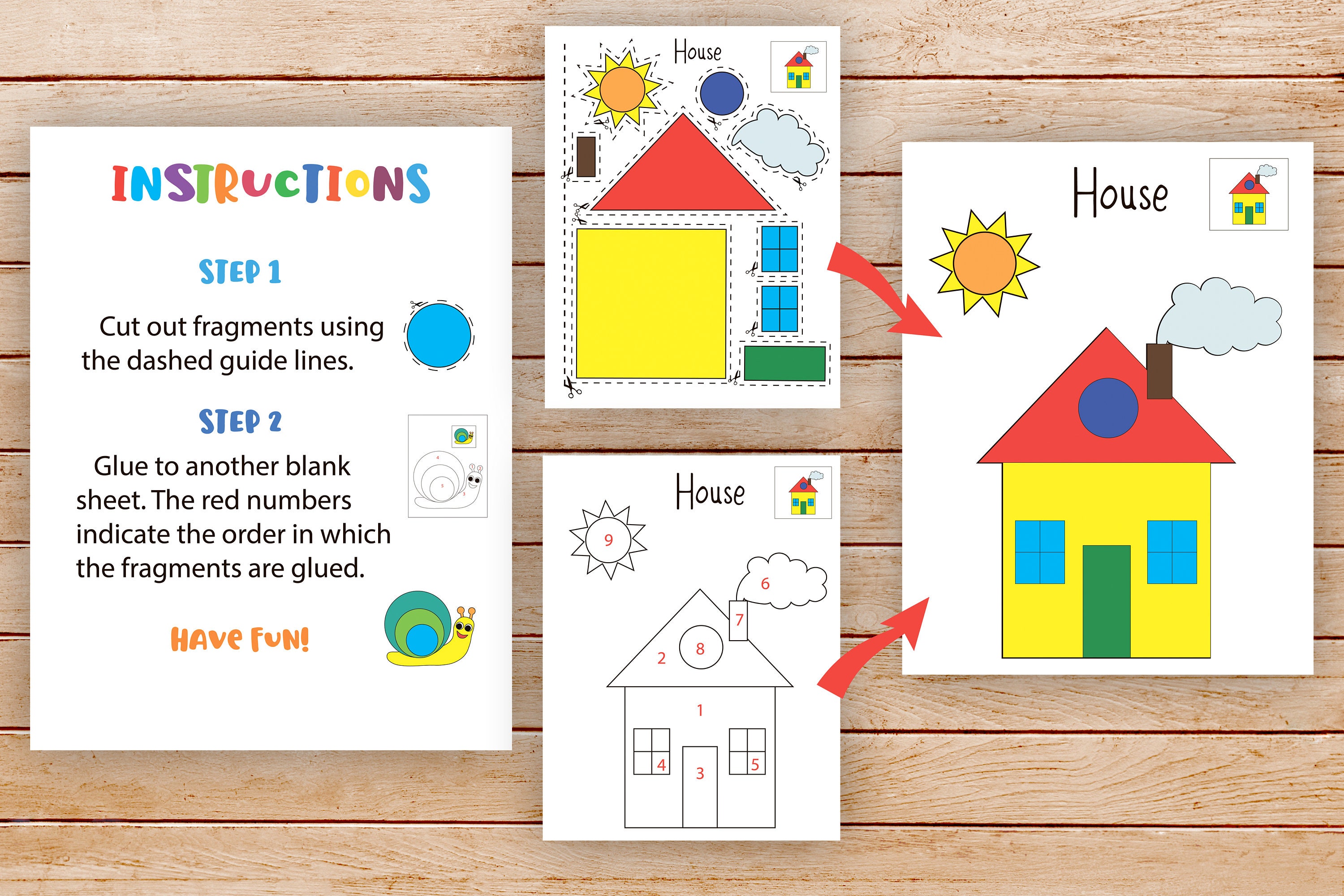 Printable Cut and Paste Activities,arrange Insect Body,paper Kids Craft ...
