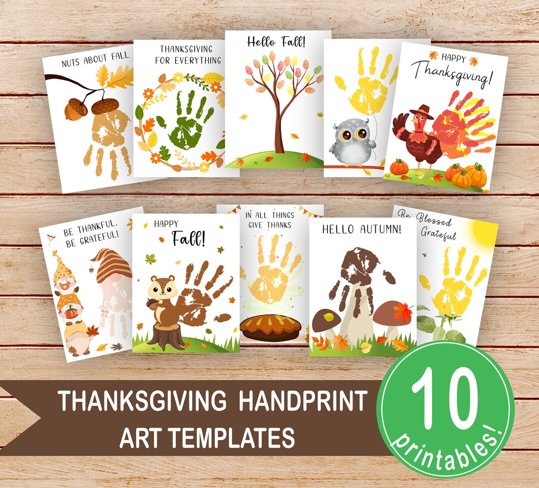 Printable Fall Thanksgiving Bundle, Thanksgiving Preschool Handprint ...