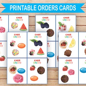 Printable Cake Toppings Game, Cutting Party Create Your Own Cookie ...