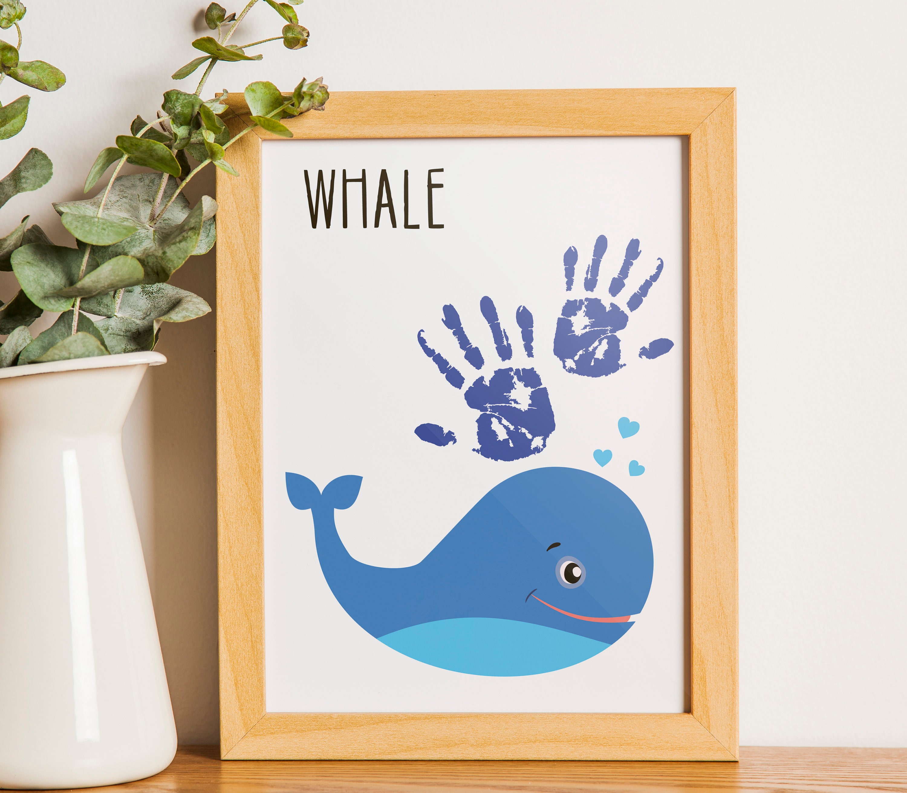 Ocean Animals Handprint Art Bundle,printable Summer Keepsake,preschool ...