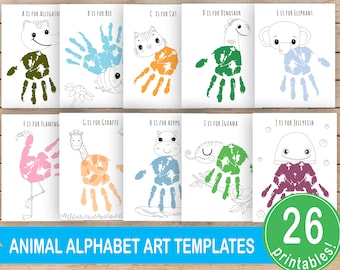 Handprint Alphabet Book - Etsy