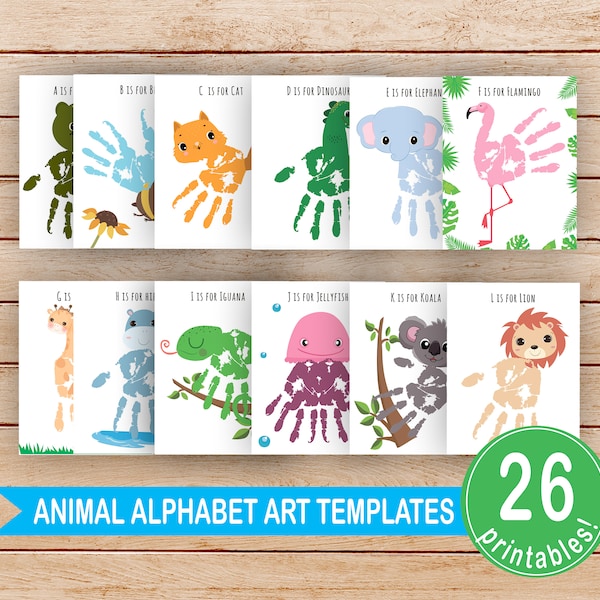 Handprint Alphabet - Etsy