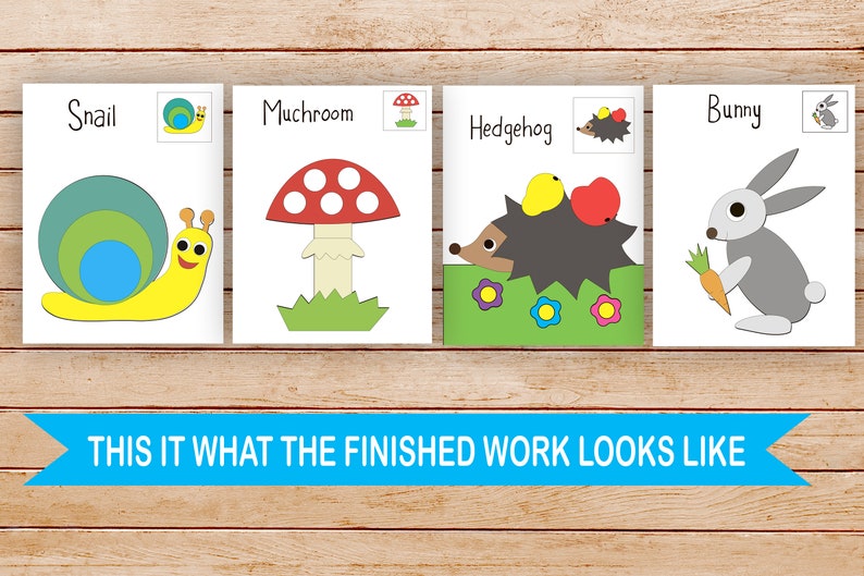 Printable Cut and Paste Activities, Forest Cut & Glue Sheets,paper Kids ...