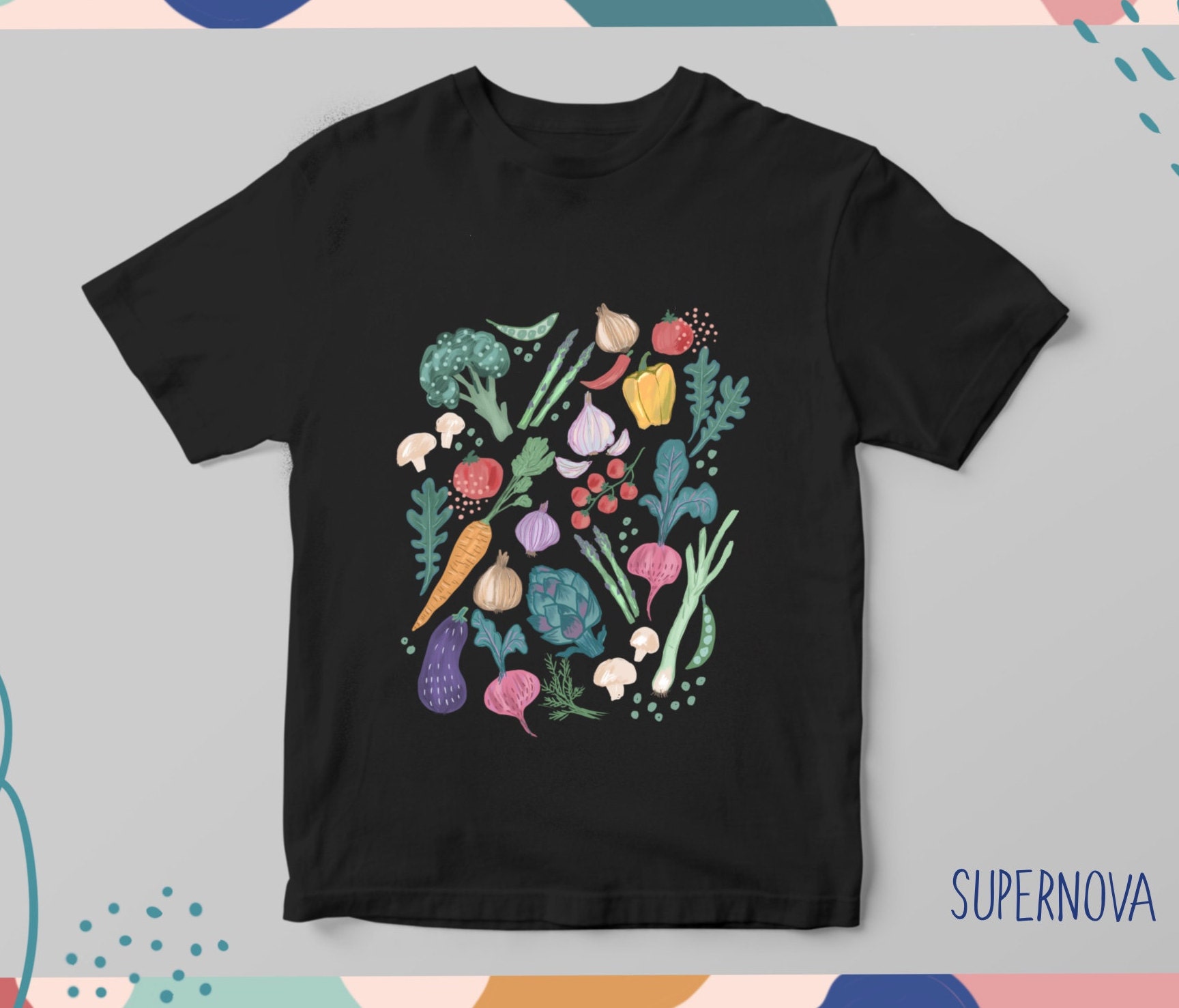Vegetable Shirt, Abstract T-shirt, Art T-shirts, Aesthetic Clothing ...
