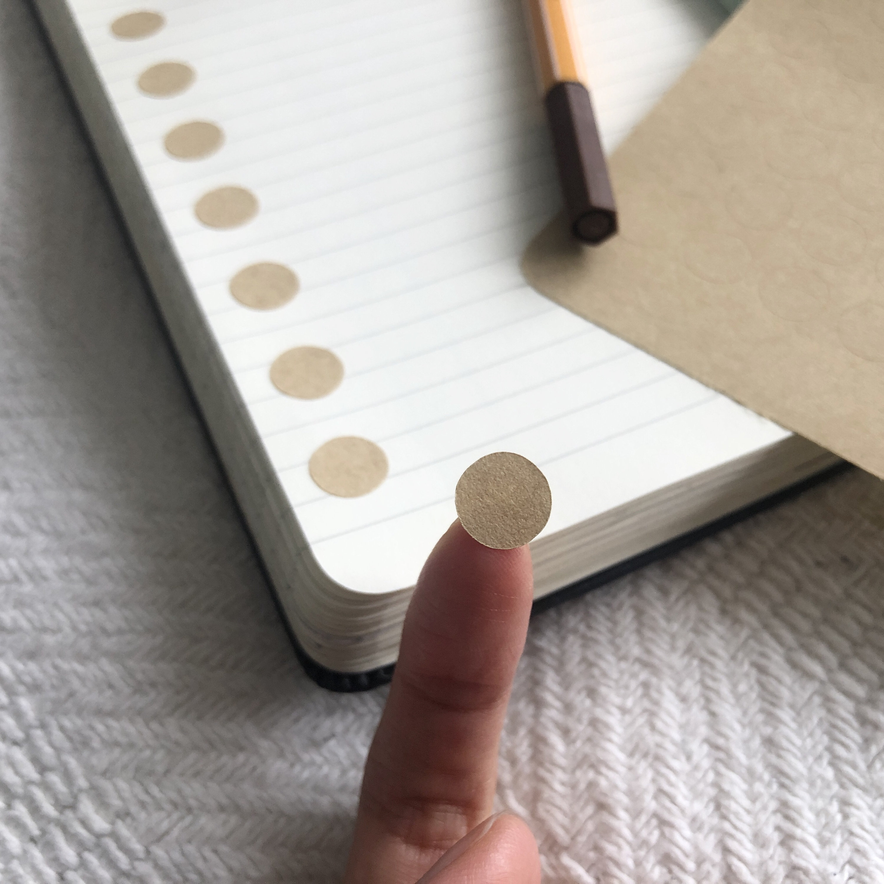 Blank Circle Stickers 1cm/2cm Kraft Sticker Paper Brown - Etsy