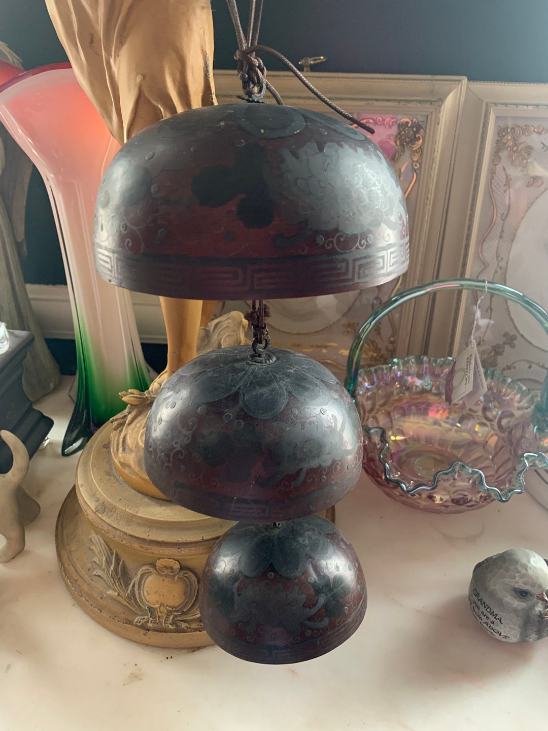 Antique Asian Bronze Bell - Etsy