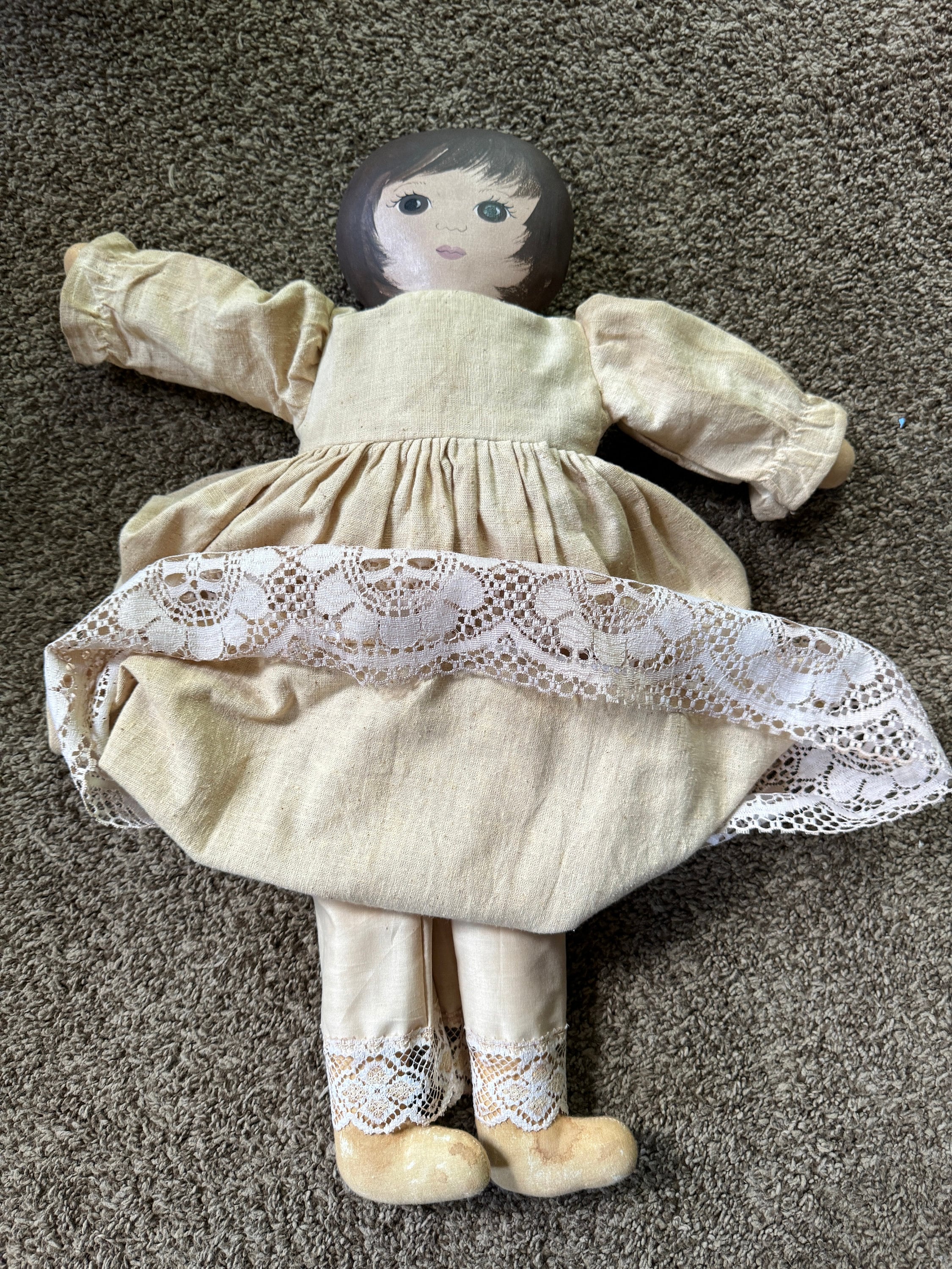 Antique/vintage Hand Made Rag Doll - Etsy